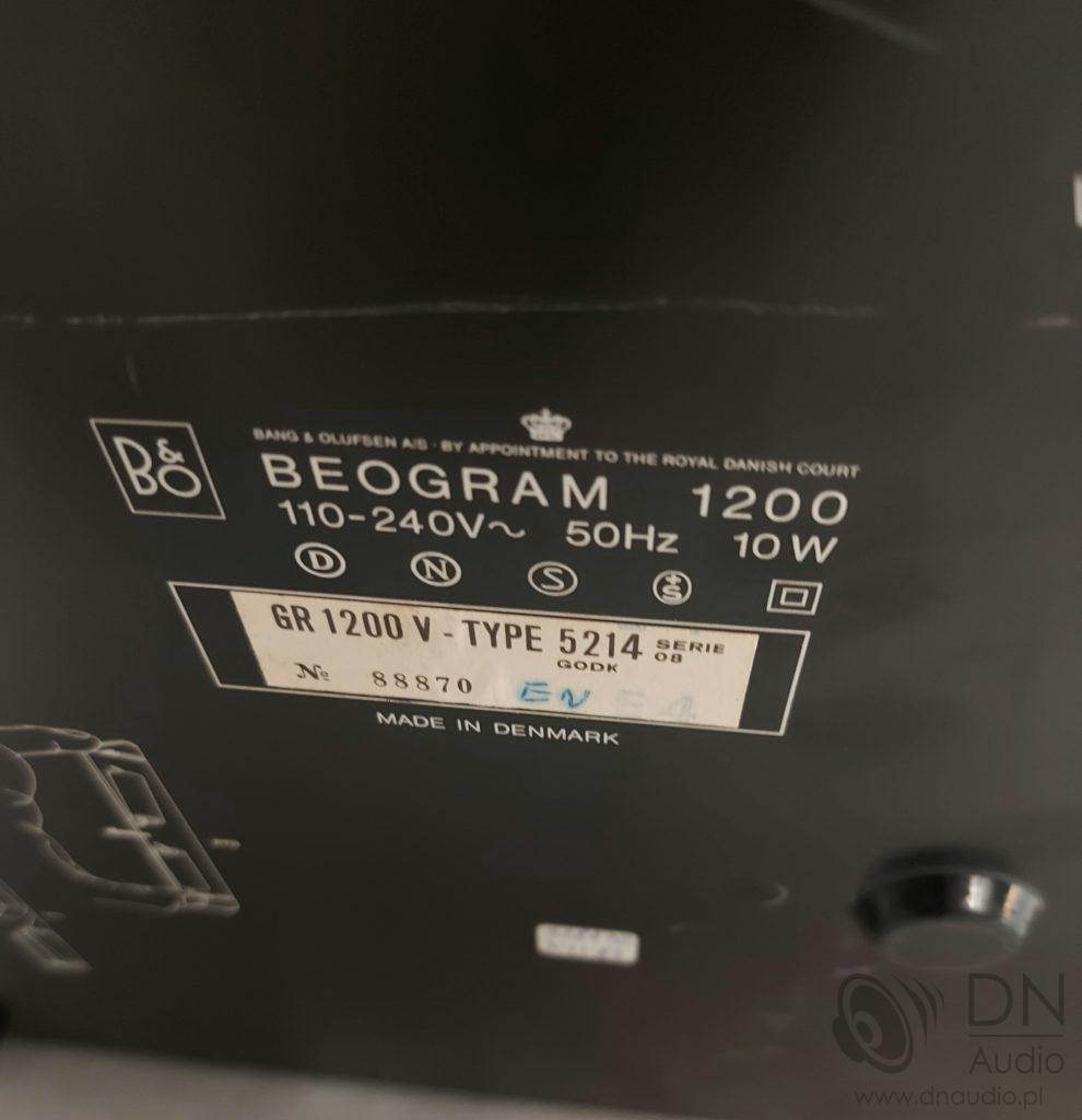 Bang & Olufsen Beogram 1200 – DN Audio